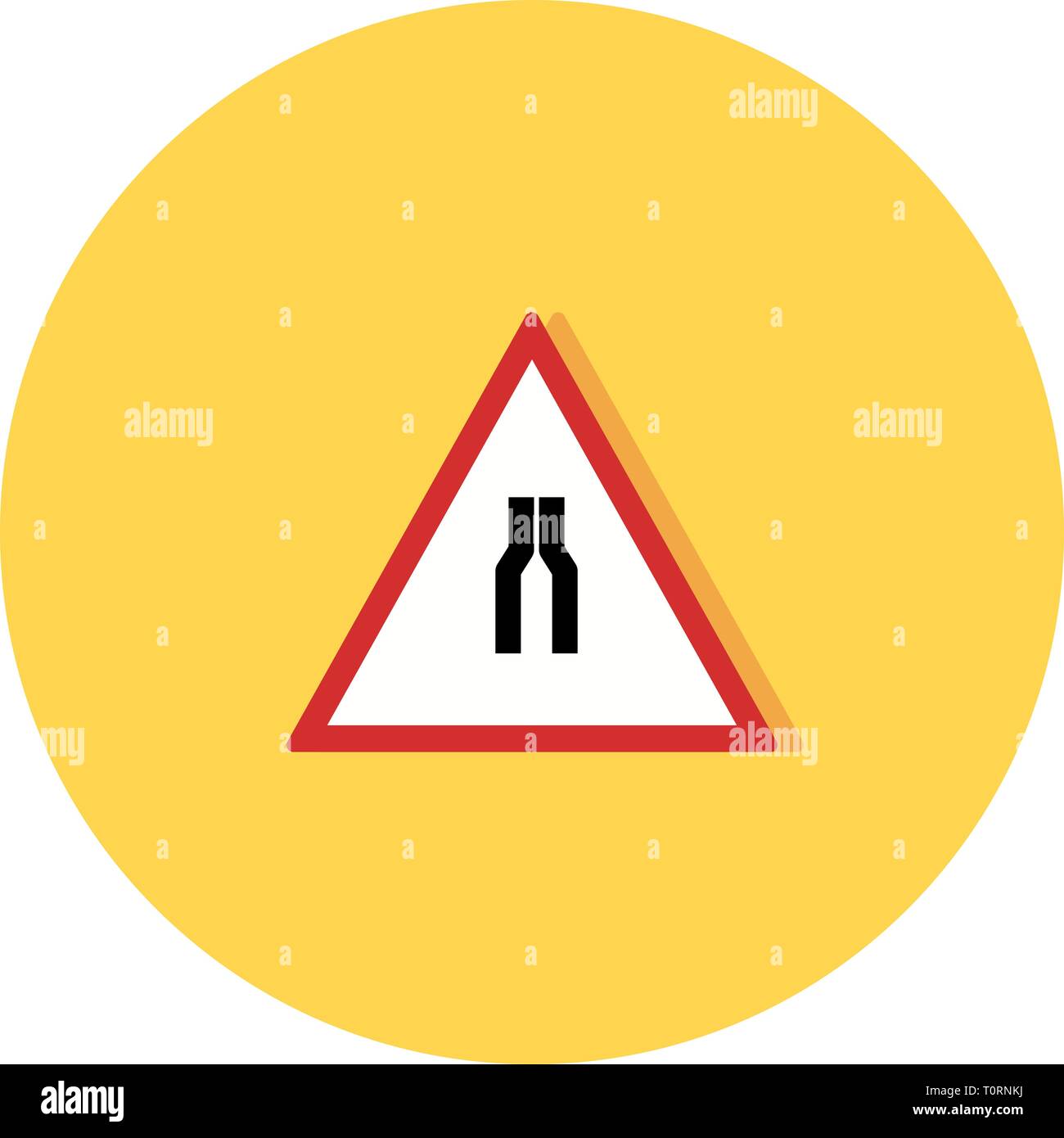 Road narrows on both side hi-res stock photography and images - Alamy