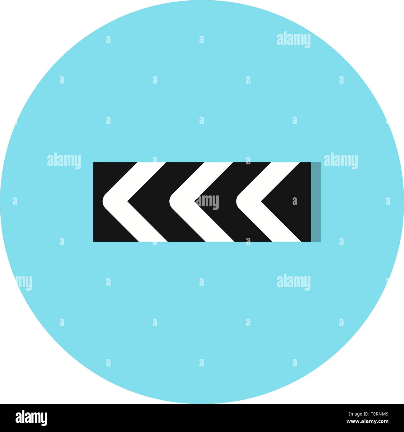 Illustration Sharp deviation of route to left Road Sign Icon Stock ...