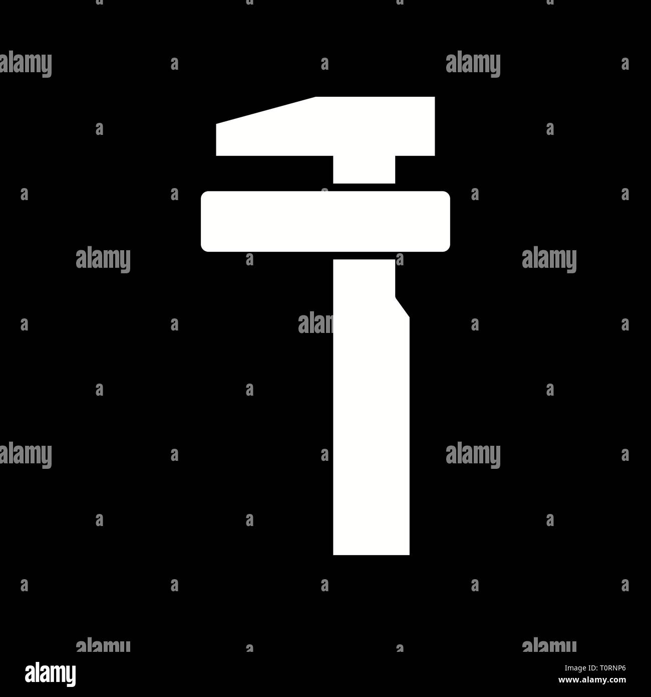 Illustration Break Down Service Road Sign Icon Stock Photo - Alamy