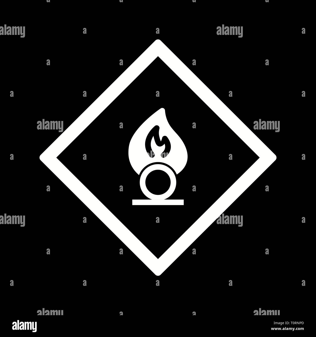 Illustration Oxidizing agent Road Sign Icon Stock Photo - Alamy