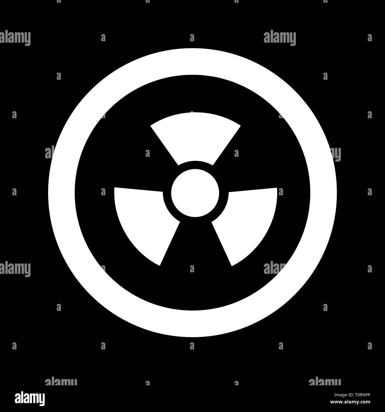 Illustration Radio Active Road Sign Icon Stock Photo - Alamy