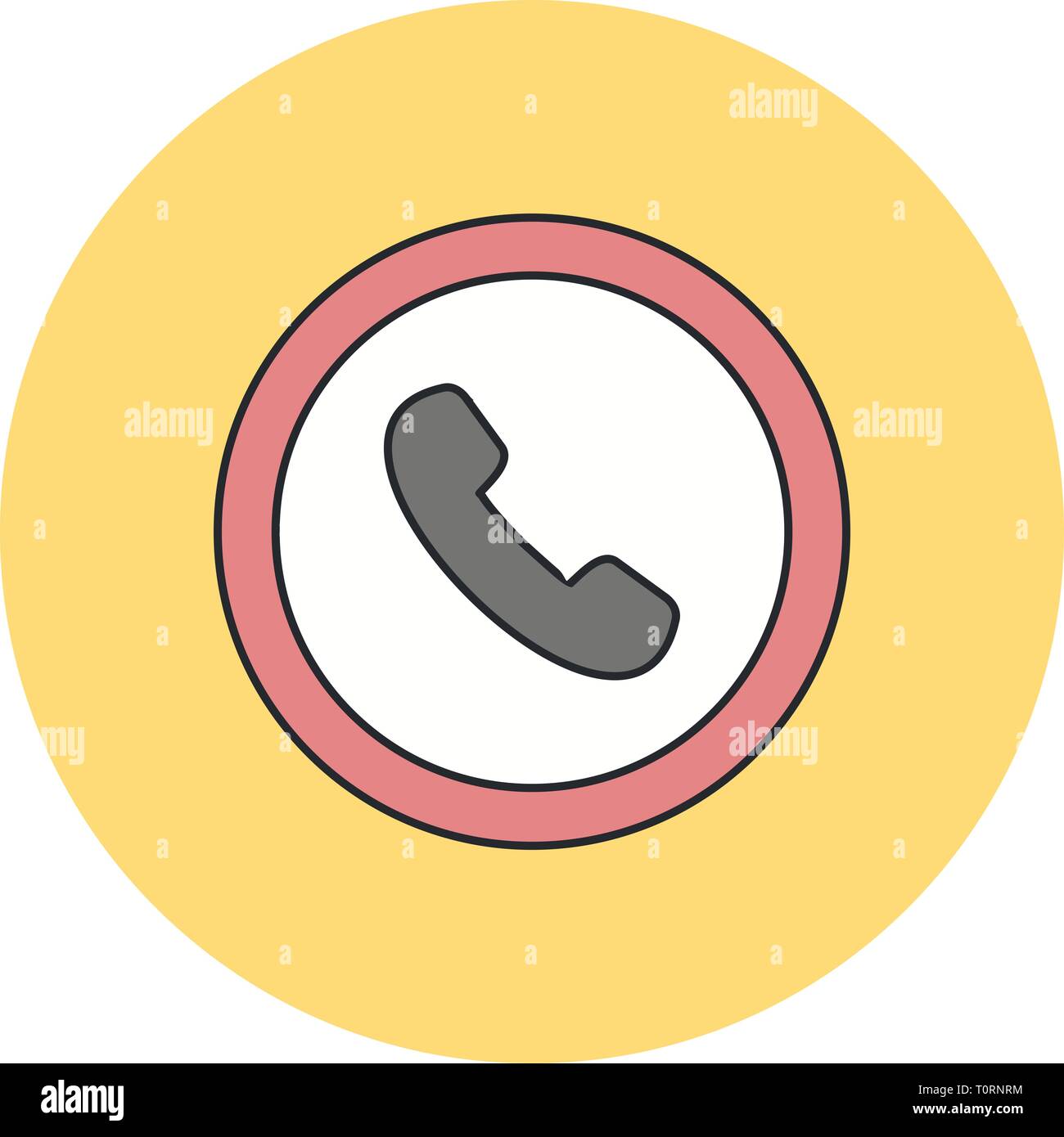 Illustration Telephone Road Sign Icon Stock Photo - Alamy