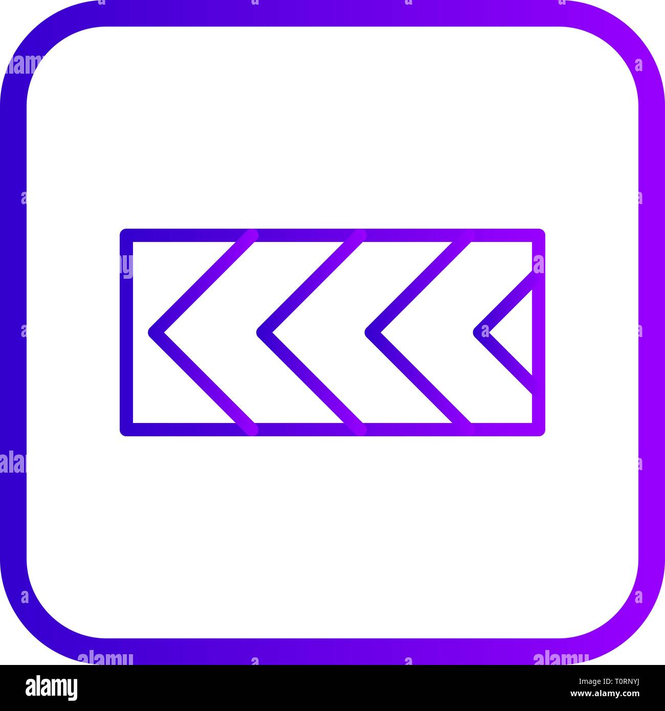 Illustration Sharp deviation of route to left Road Sign Icon Stock ...