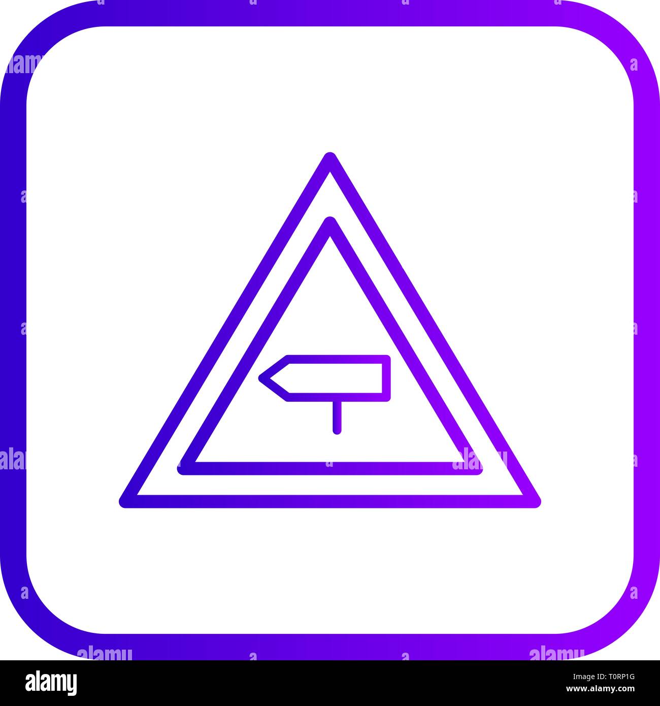 Illustration Major cross road Road Sign Icon Stock Photo - Alamy