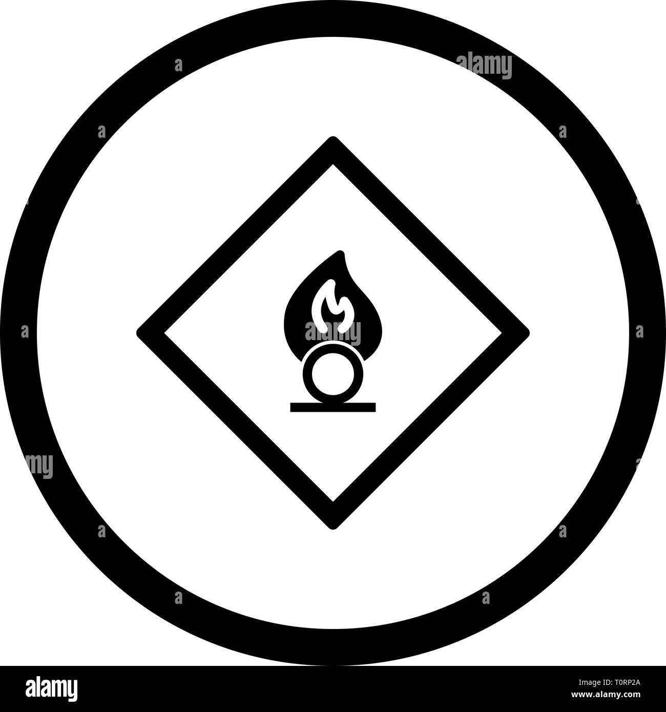 Illustration Oxidizing agent Road Sign Icon Stock Photo - Alamy