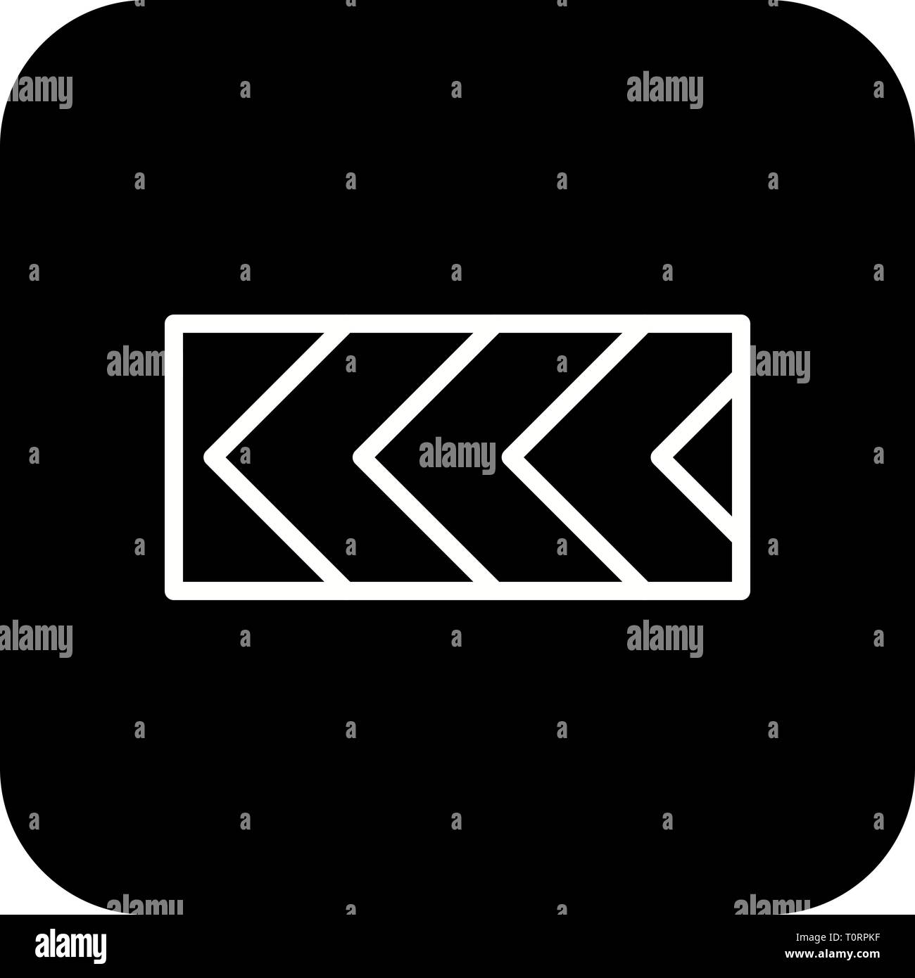 Illustration Sharp deviation of route to left Road Sign Icon Stock ...