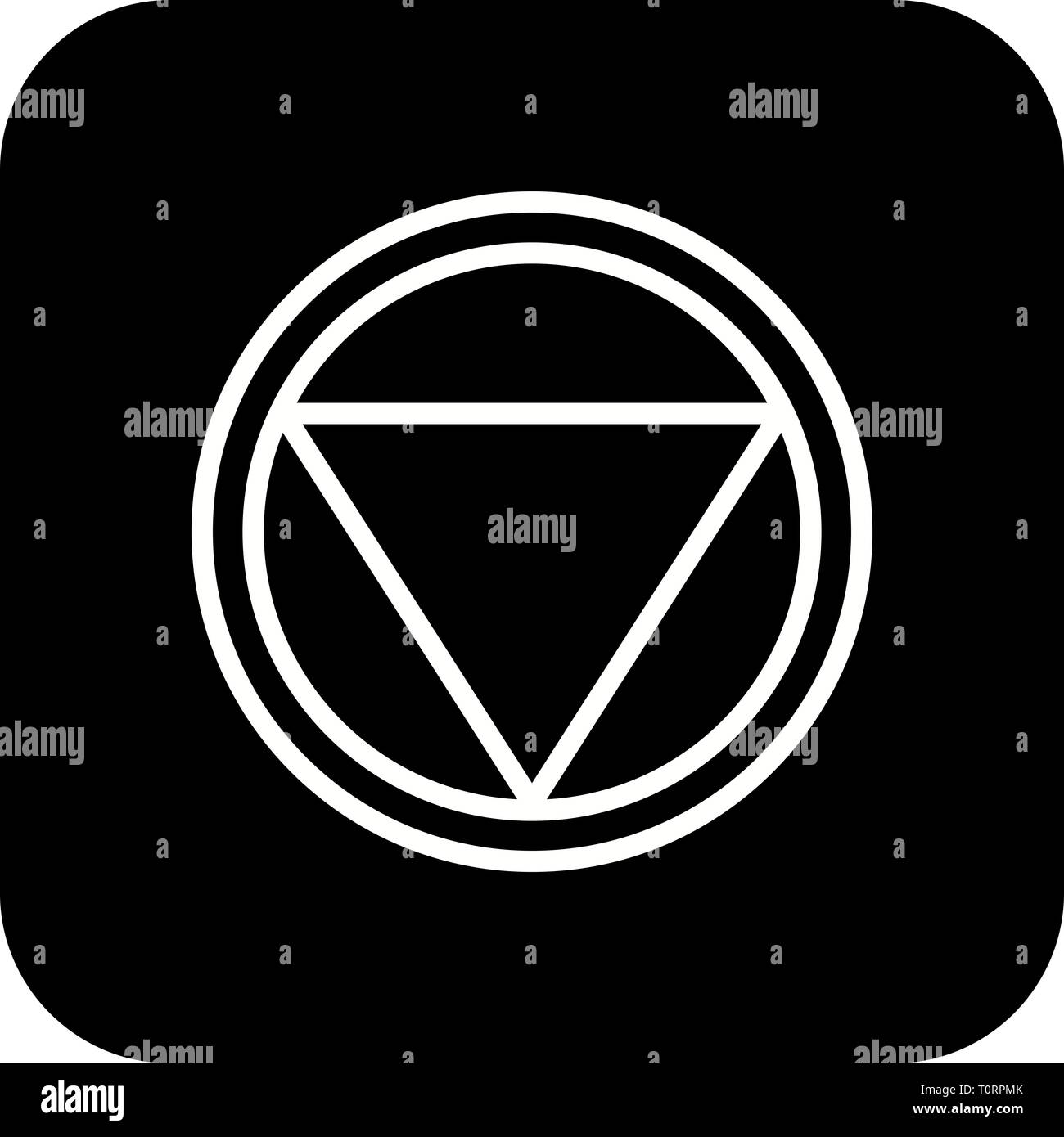 Illustration Distance to stop Road Sign Icon Stock Photo - Alamy