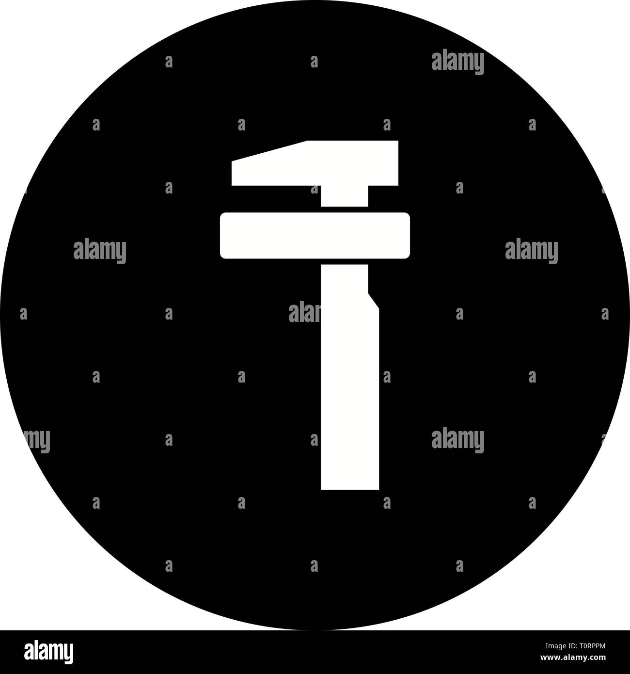 Illustration Break Down Service Road Sign Icon Stock Photo - Alamy