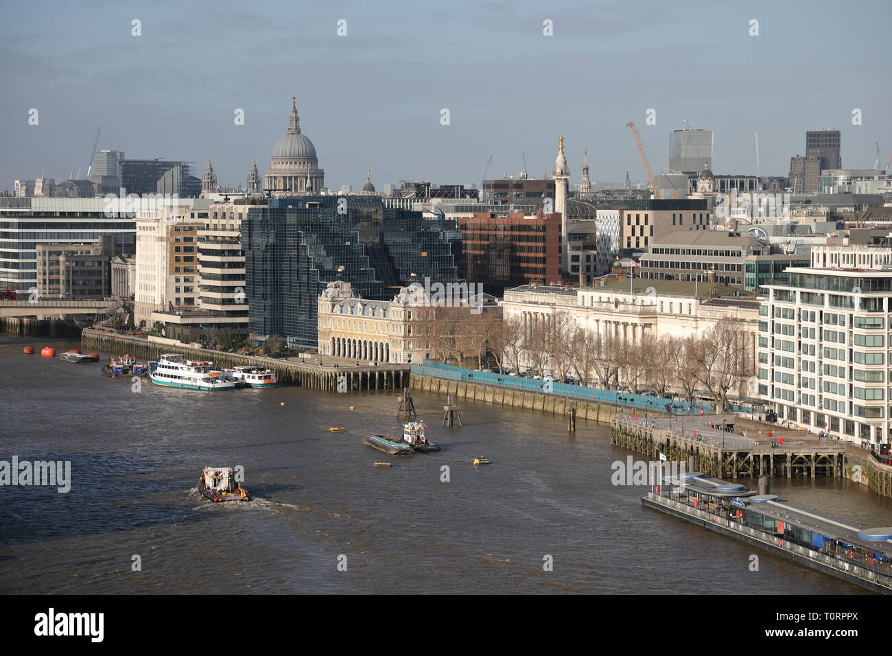 View of London skyline from Tower Bridge Stock Photo - Alamy