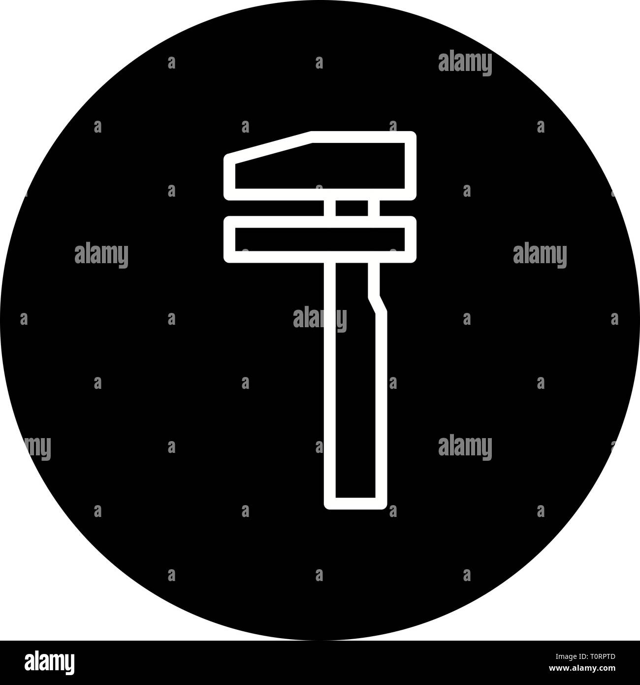 Illustration Break Down Service Road Sign Icon Stock Photo - Alamy