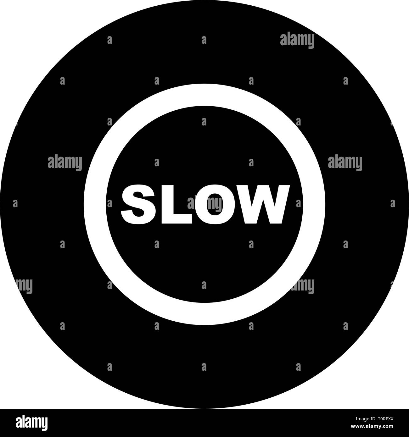 Illustration Slow Icon Stock Photo - Alamy