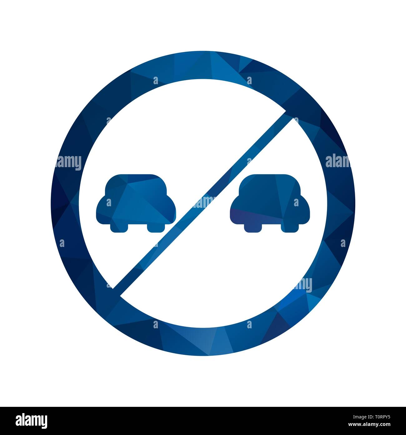 Illustration Overtaking prohibited Icon Stock Photo - Alamy
