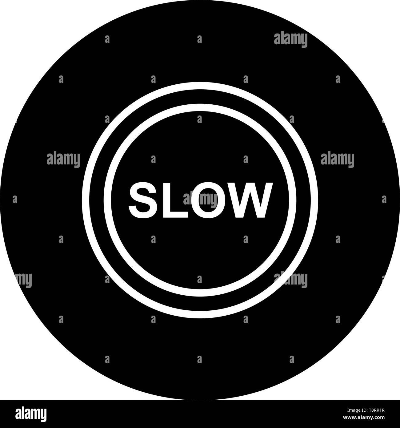 Illustration Slow Icon Stock Photo - Alamy