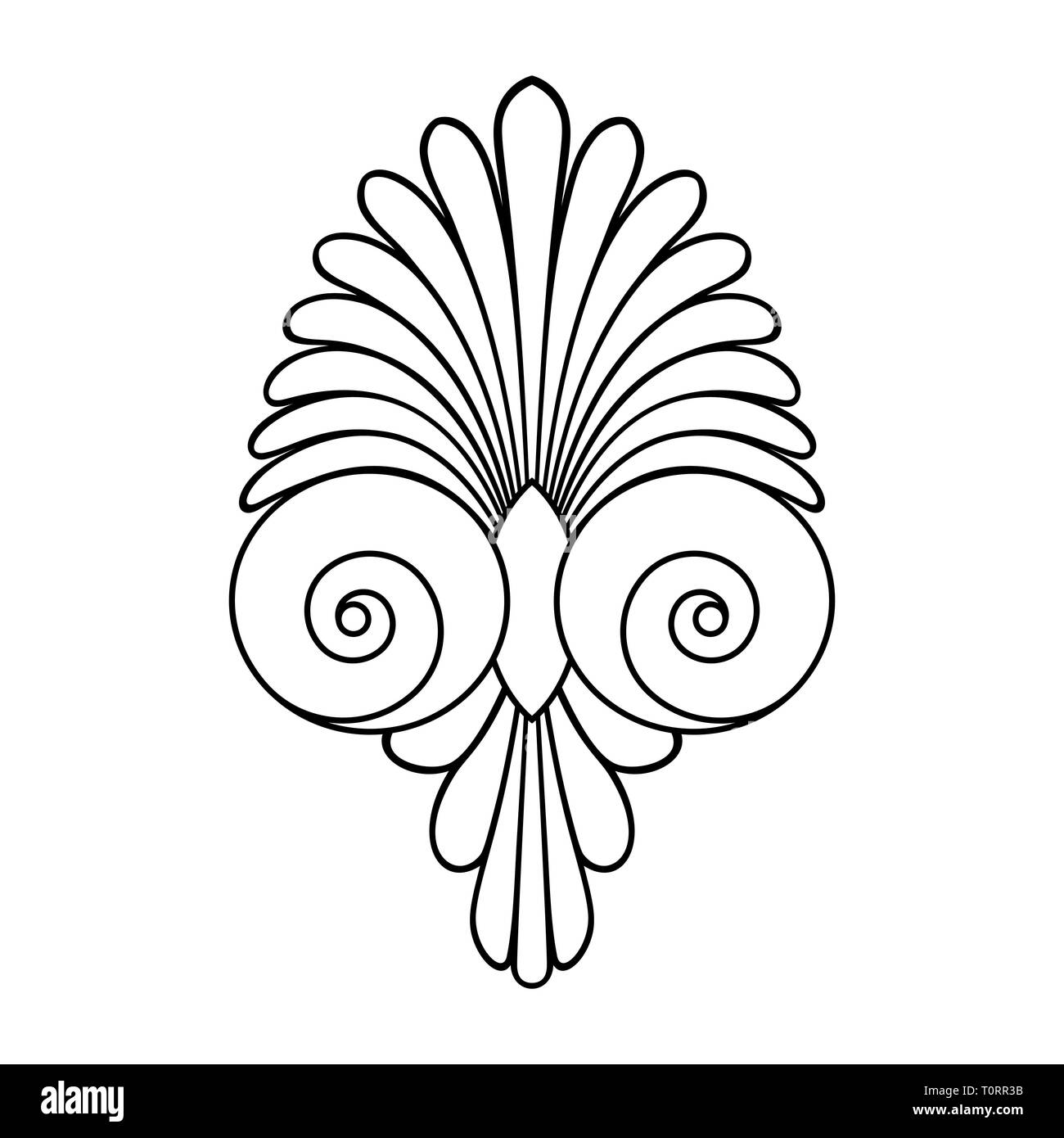 Ancient swirl greek ornament, vector and illustration symbol Stock ...