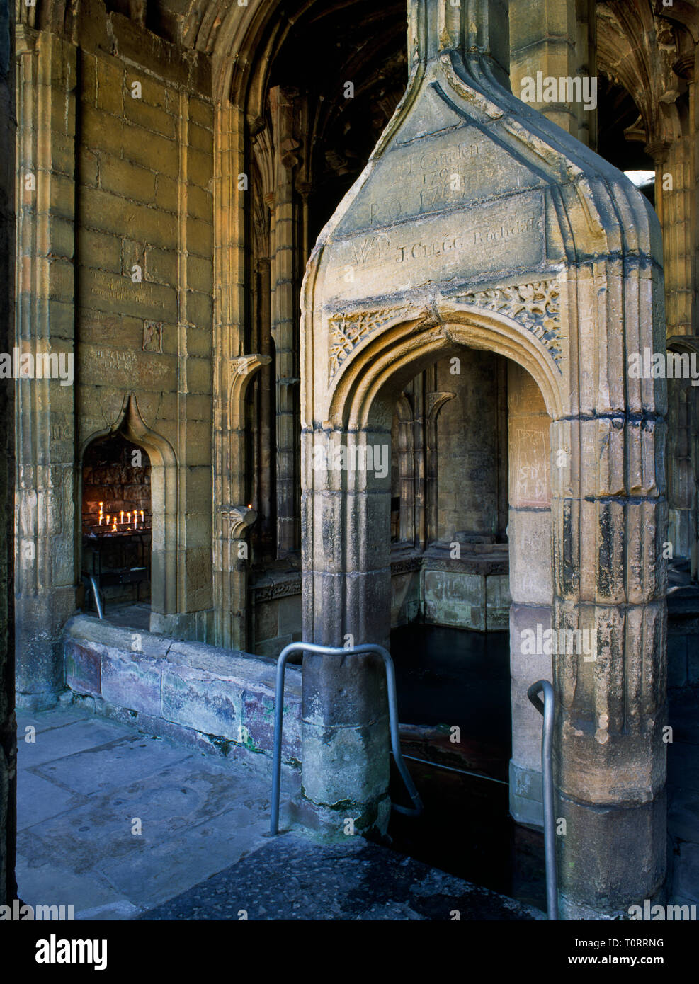 View SE of star-shaped inner bathing pool in the lower part of St ...