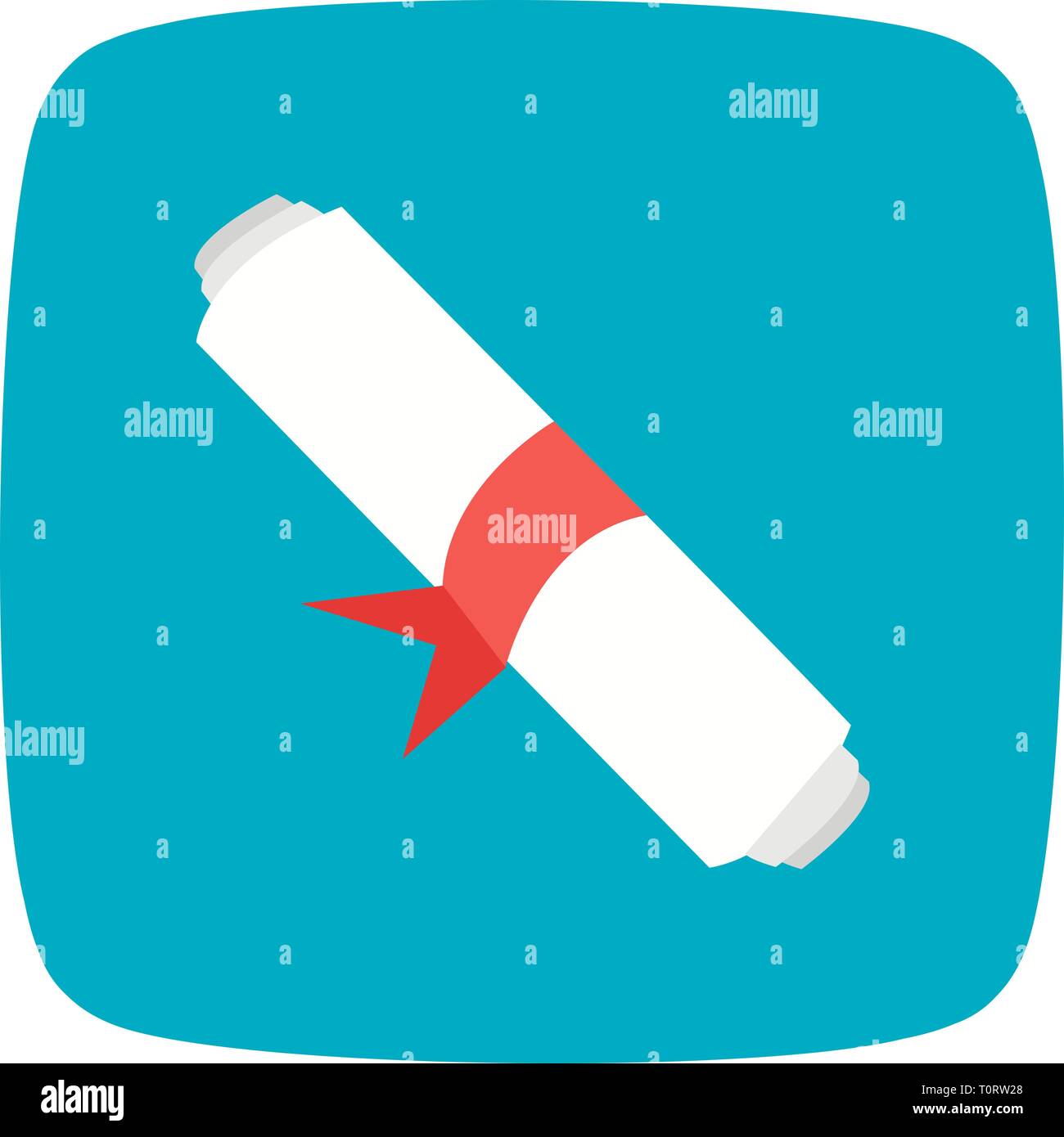 Illustration Paper Roll Icon Stock Photo - Alamy
