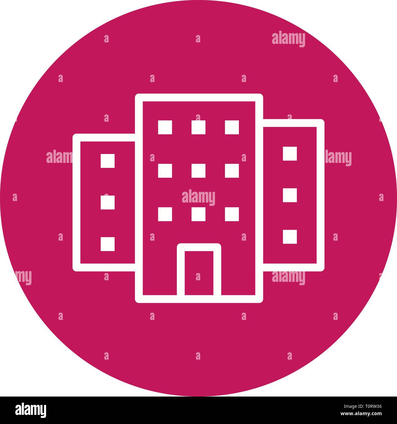 Illustration Building Icon Stock Photo - Alamy