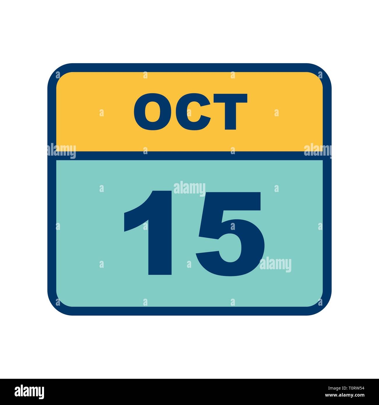 October 15th Date on a Single Day Calendar Stock Photo - Alamy