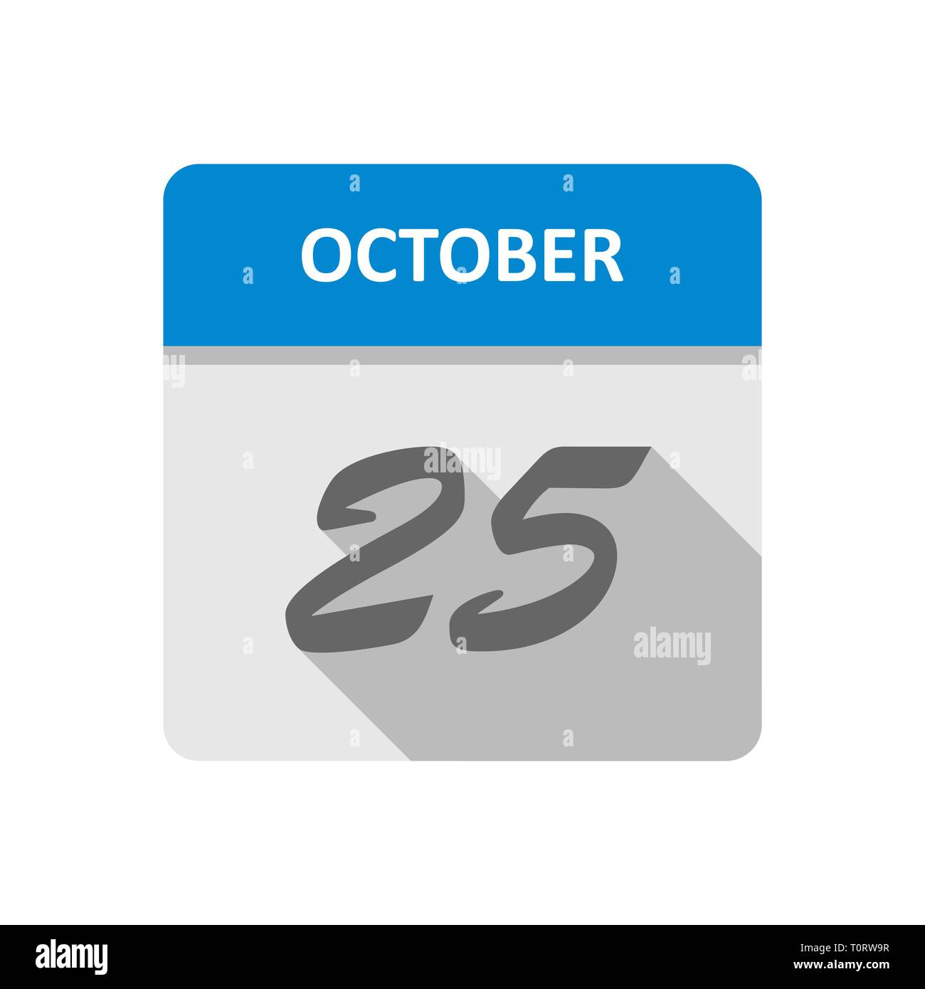 October 25th Date on a Single Day Calendar Stock Photo - Alamy