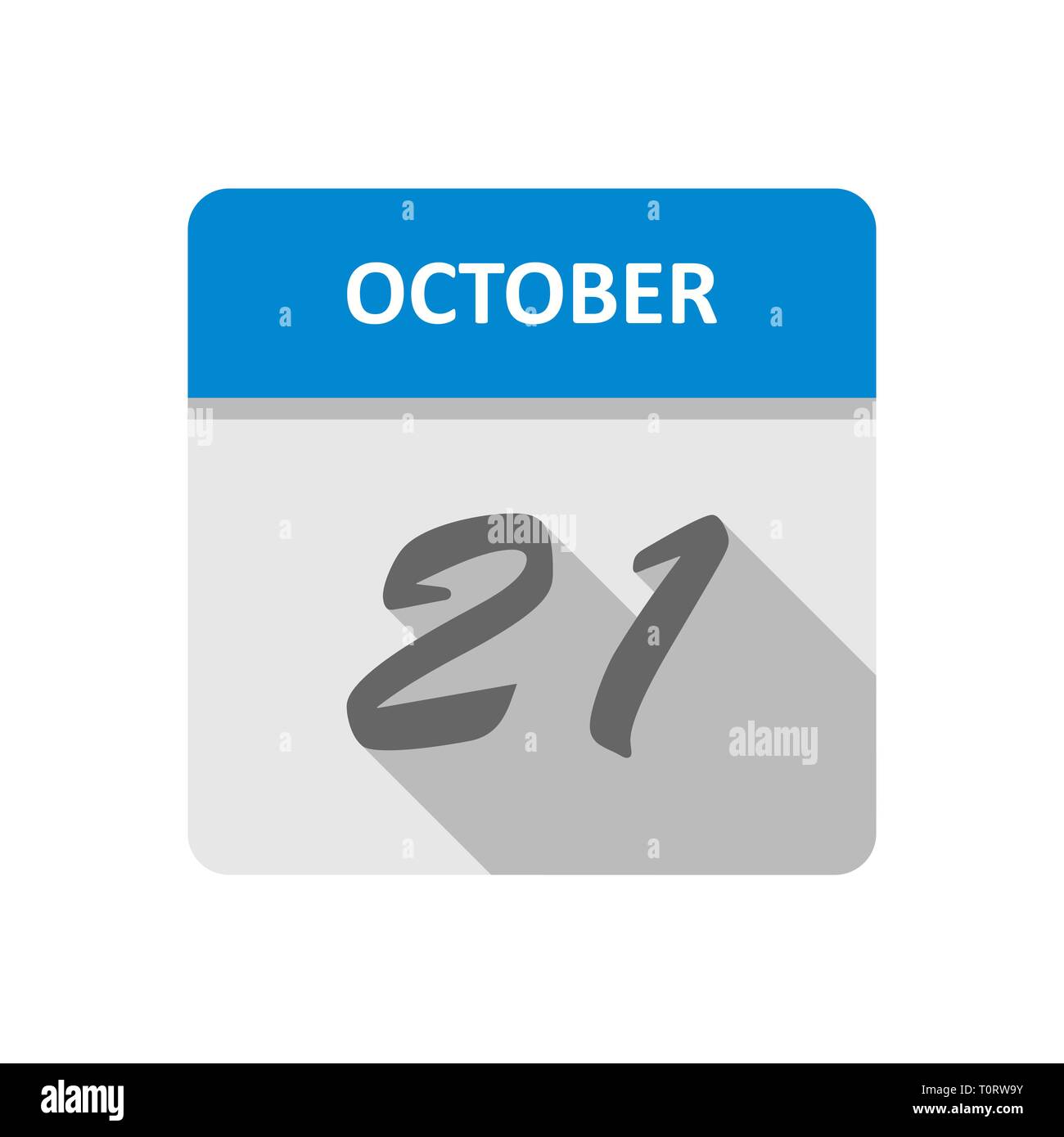 October 21st Date on a Single Day Calendar Stock Photo - Alamy