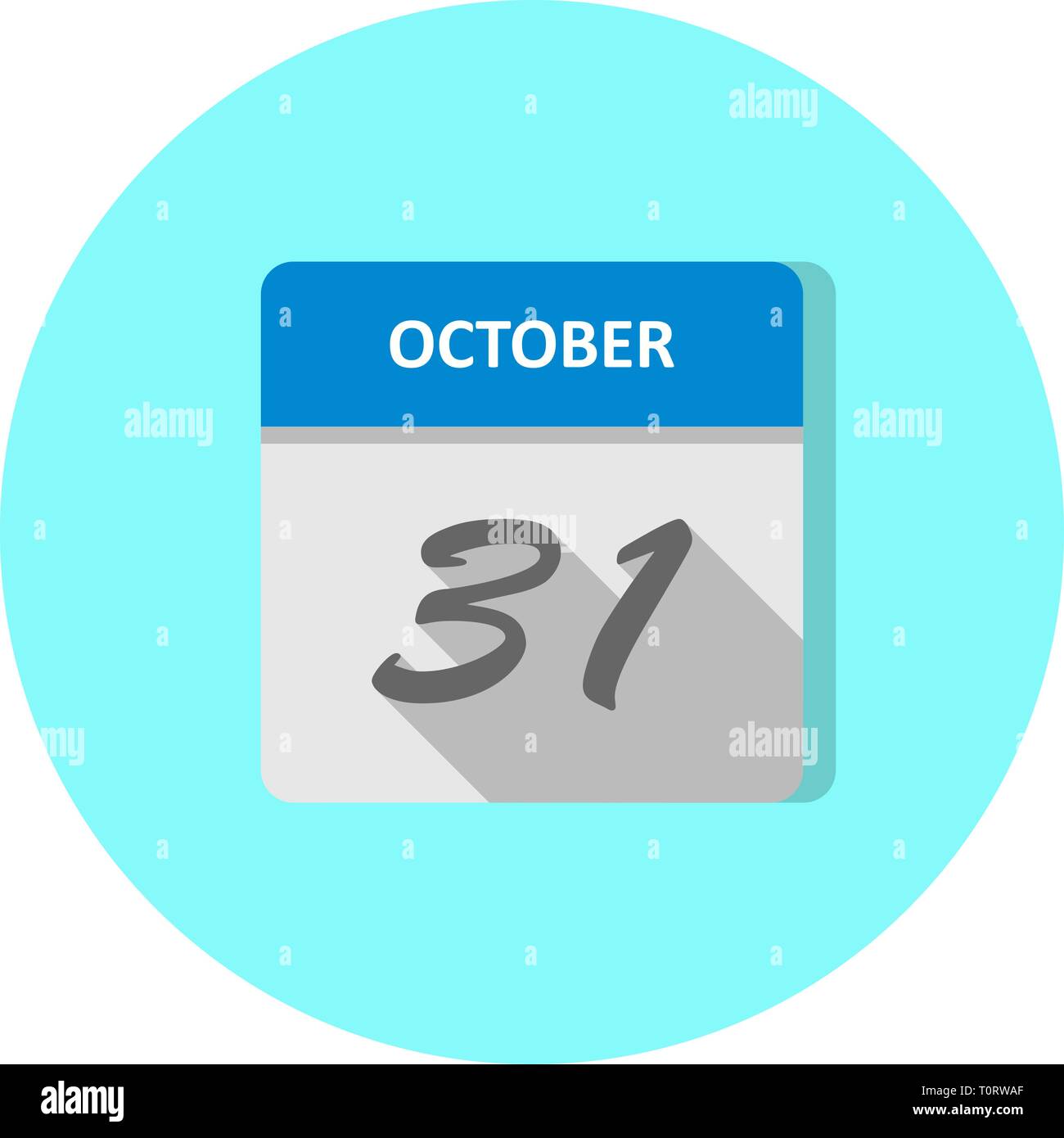 October 31st Date on a Single Day Calendar Stock Photo - Alamy