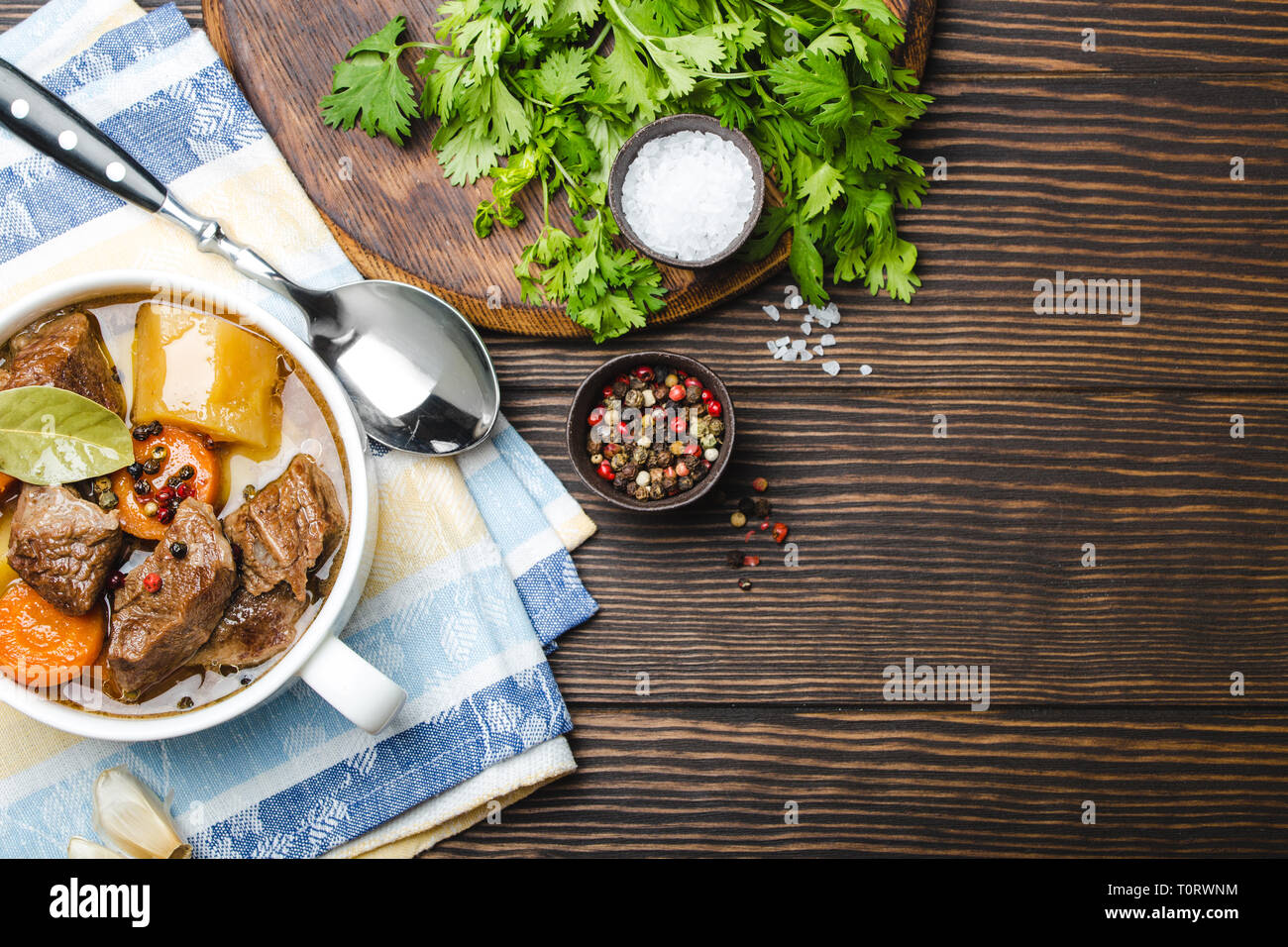 Meat stew with beef Stock Photo - Alamy
