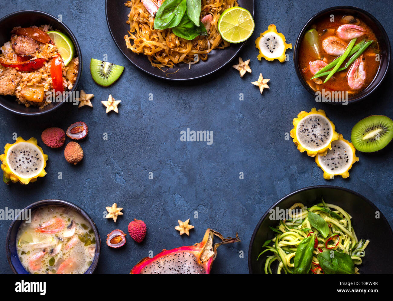 Thai food background Stock Photo - Alamy