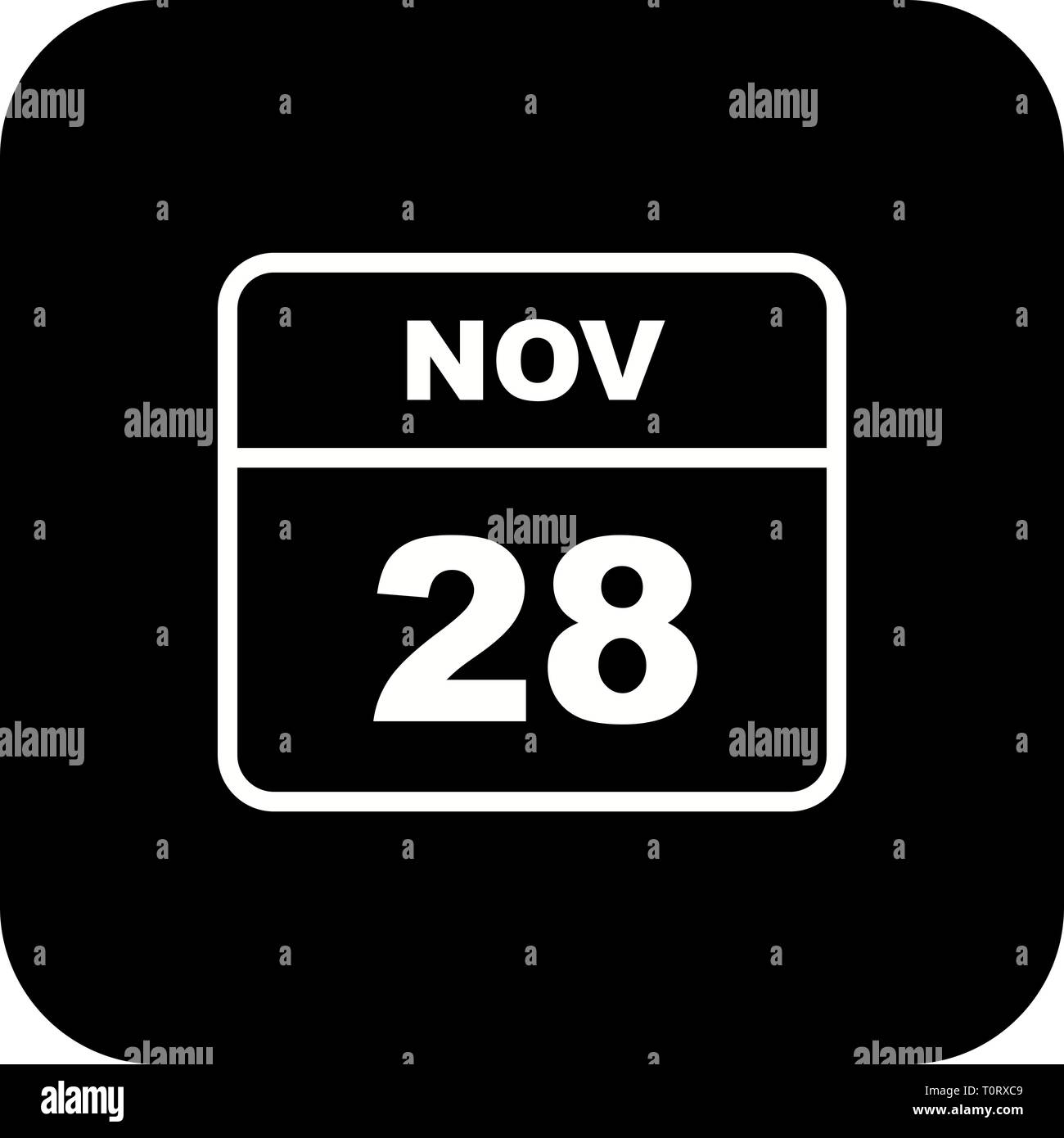28 calendar day month Black and White Stock Photos & Images - Alamy