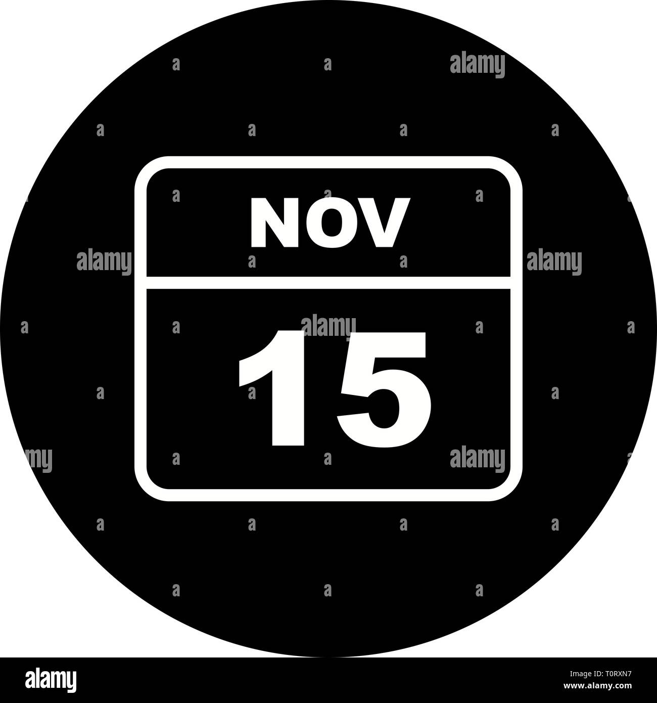 November 15th Date on a Single Day Calendar Stock Photo - Alamy