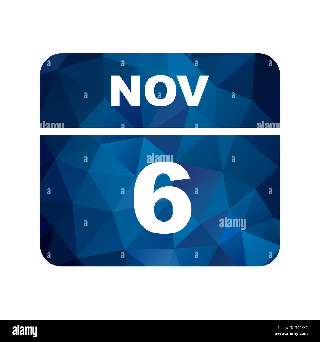 November 6th Date on a Single Day Calendar Stock Photo - Alamy