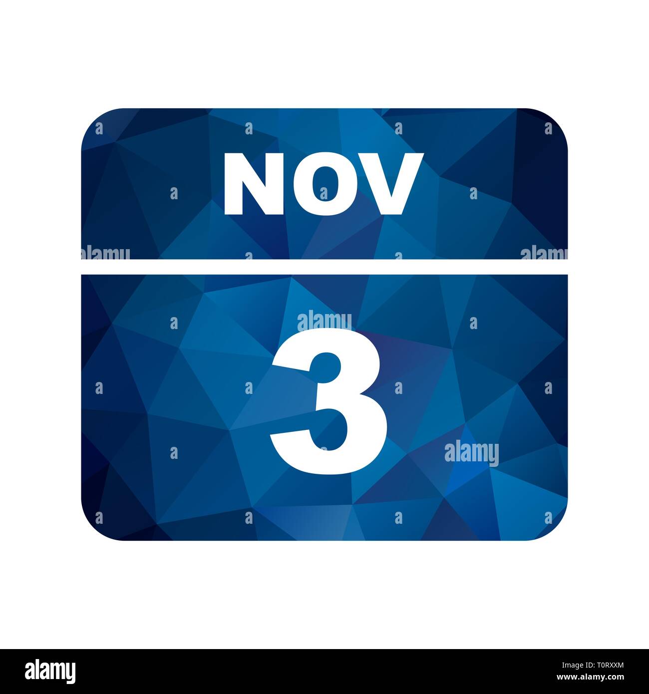November 3rd Date on a Single Day Calendar Stock Photo - Alamy