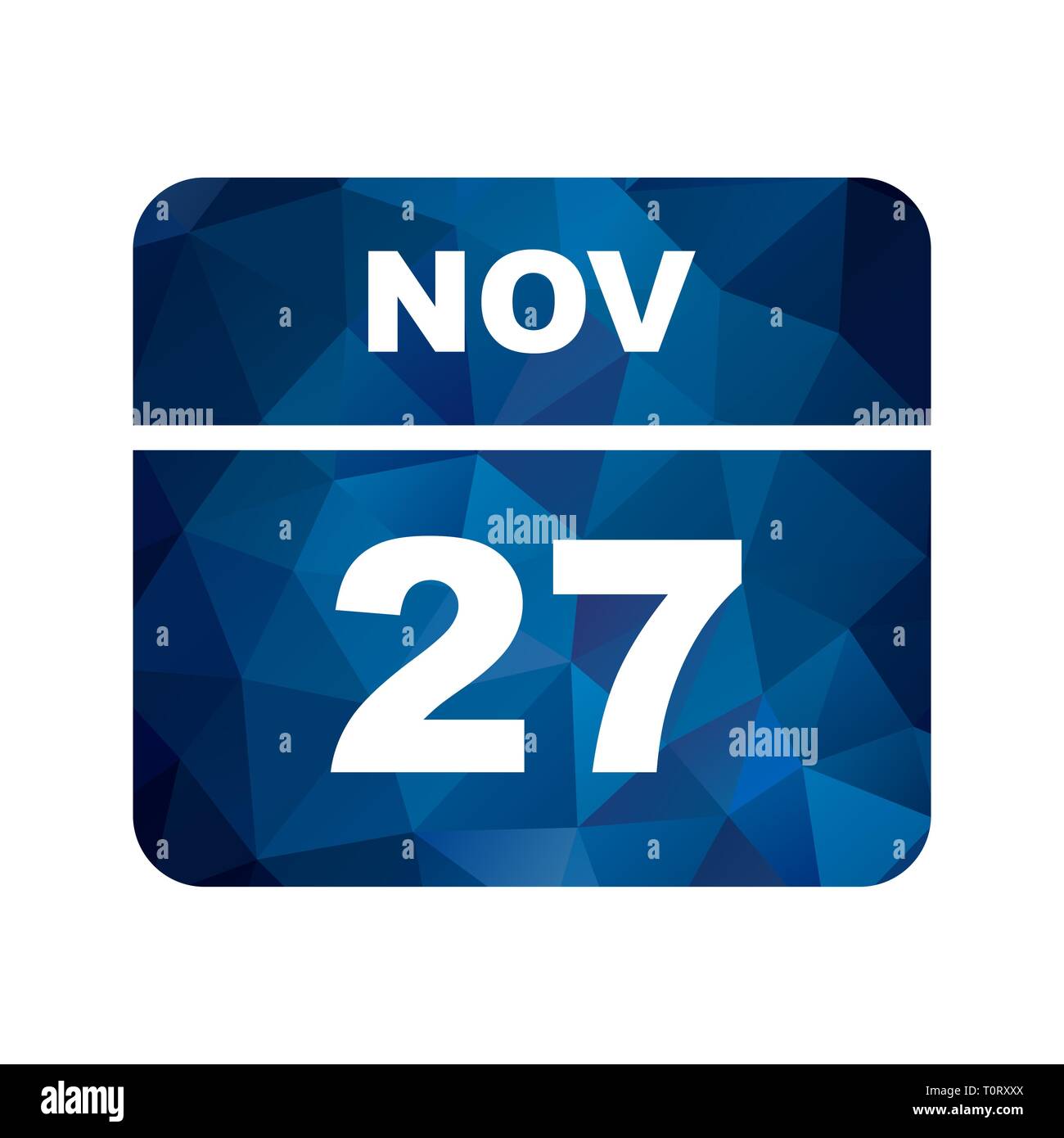 November 27th Date on a Single Day Calendar Stock Photo - Alamy
