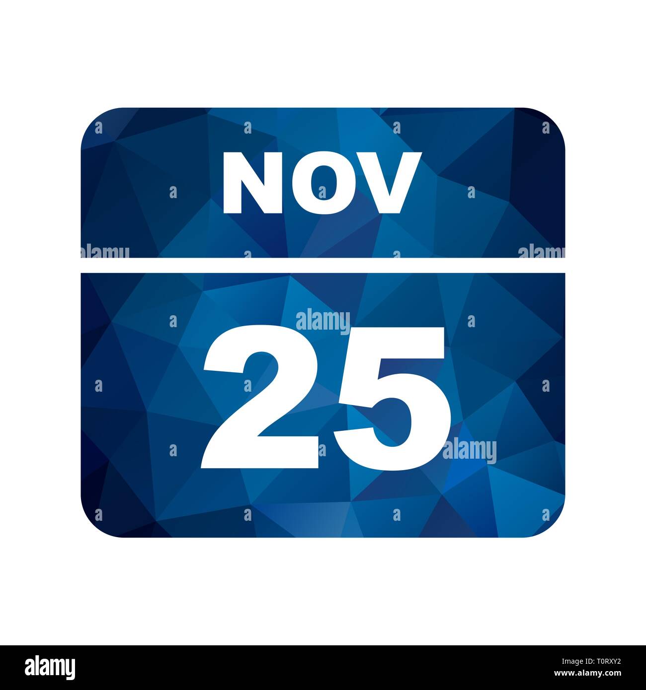 November 25th Date on a Single Day Calendar Stock Photo - Alamy