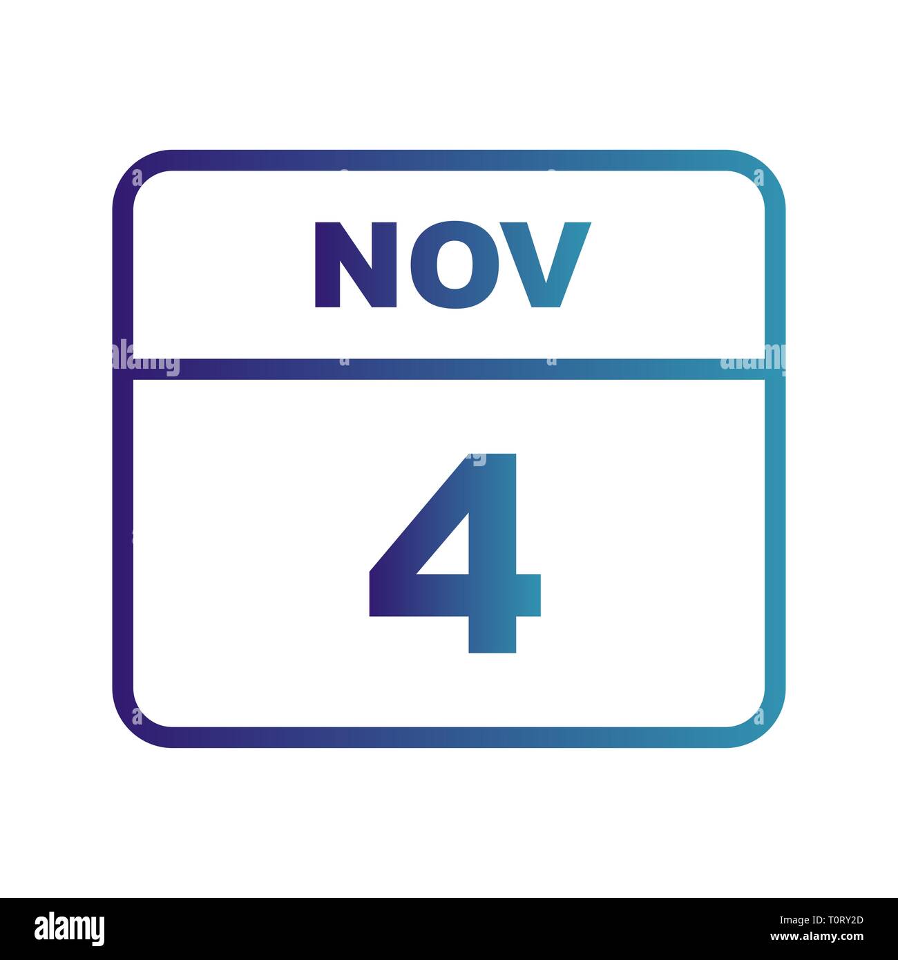 November 4th Date on a Single Day Calendar Stock Photo - Alamy