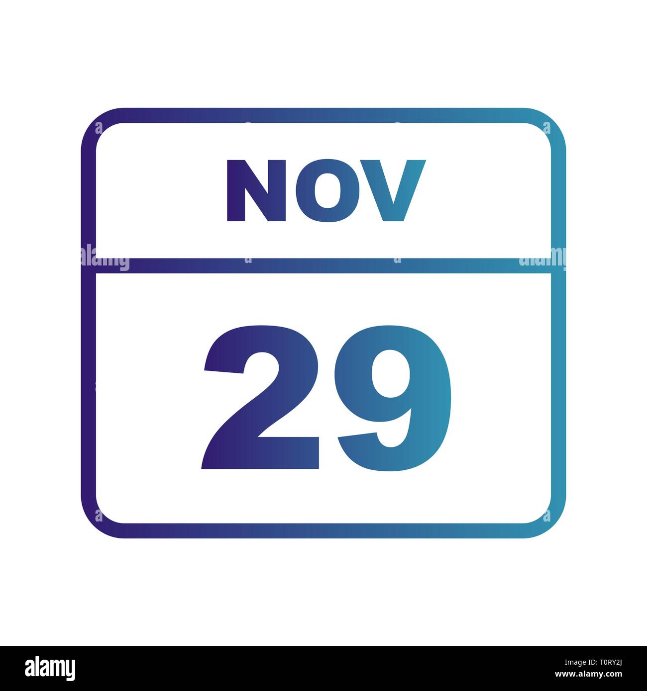 November 29th Date on a Single Day Calendar Stock Photo - Alamy