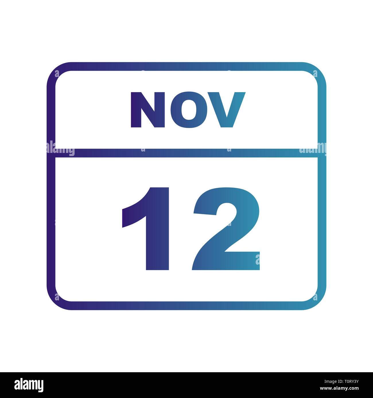 November 12th Date on a Single Day Calendar Stock Photo - Alamy
