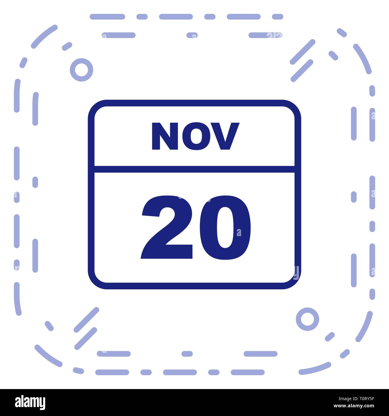 November 20th Date on a Single Day Calendar Stock Photo - Alamy