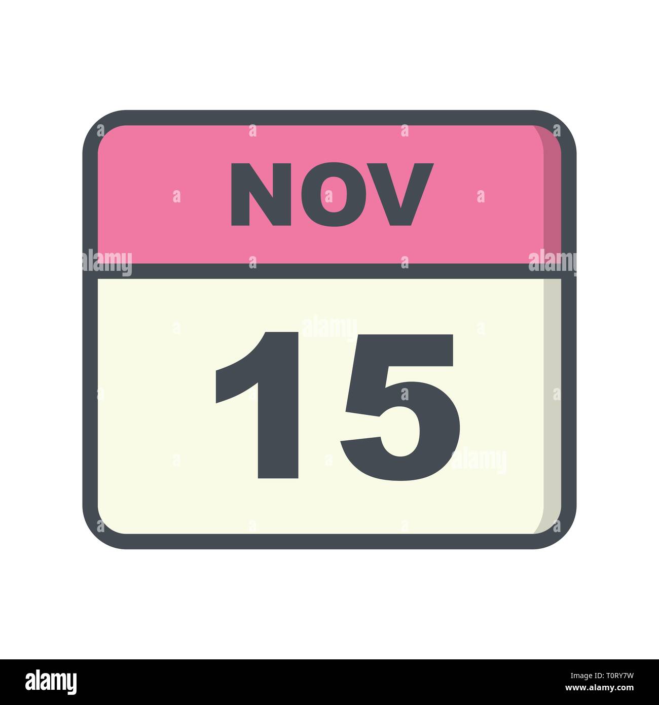 November 15th Date on a Single Day Calendar Stock Photo - Alamy