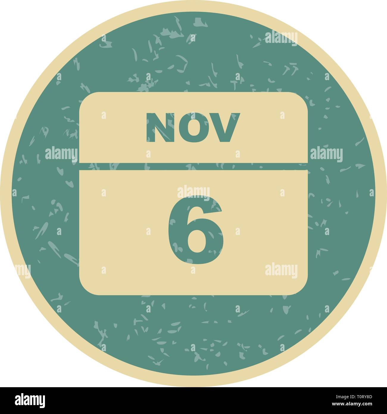 November 6th Date on a Single Day Calendar Stock Photo - Alamy