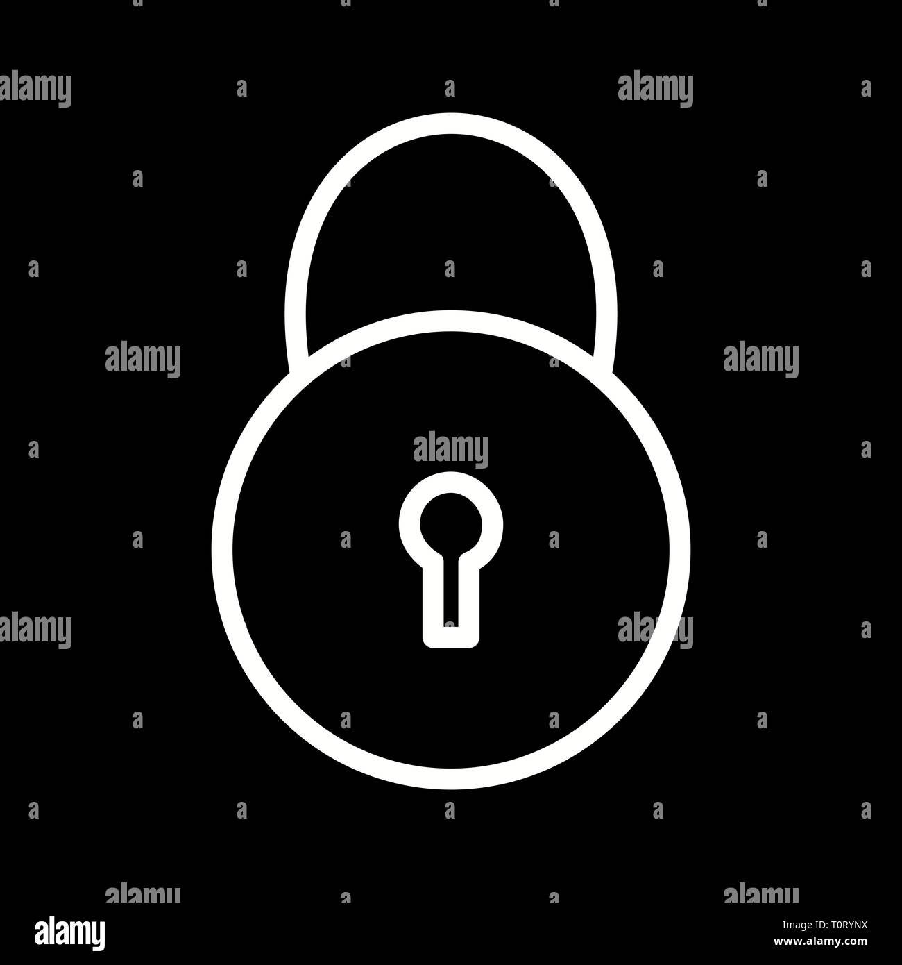 Illustration Padlock Icon Stock Photo - Alamy