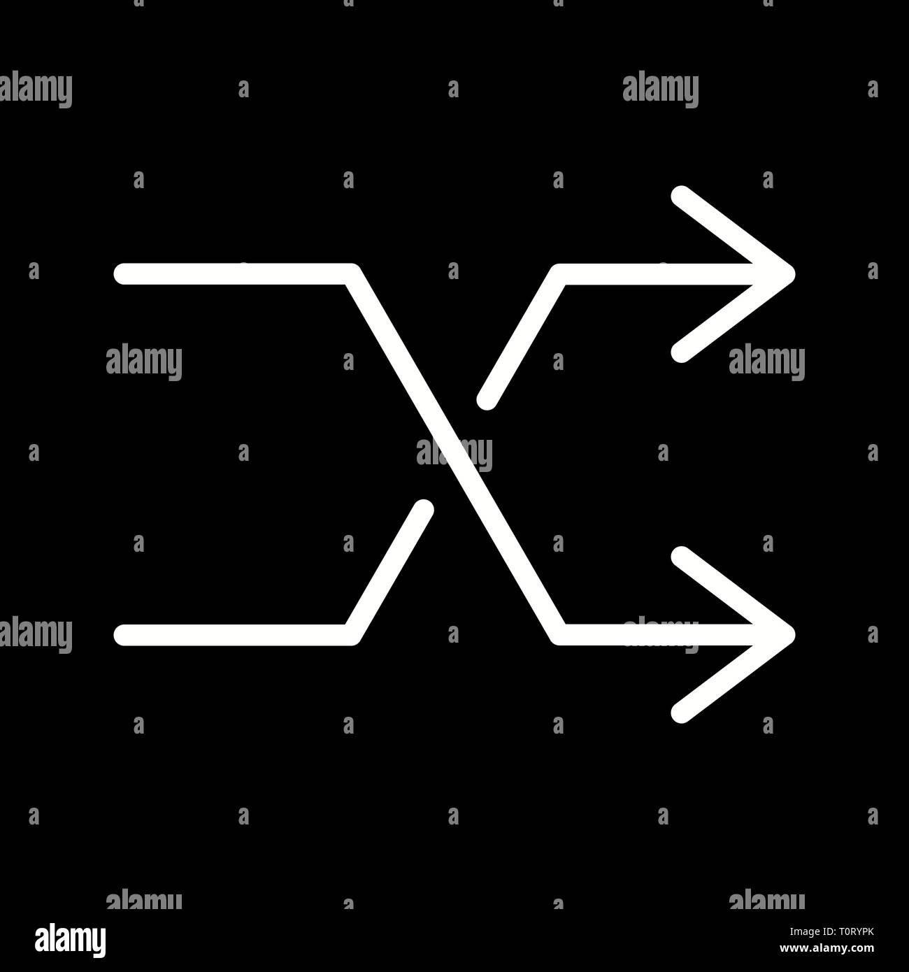 Illustration Shuffle Icon Stock Photo - Alamy