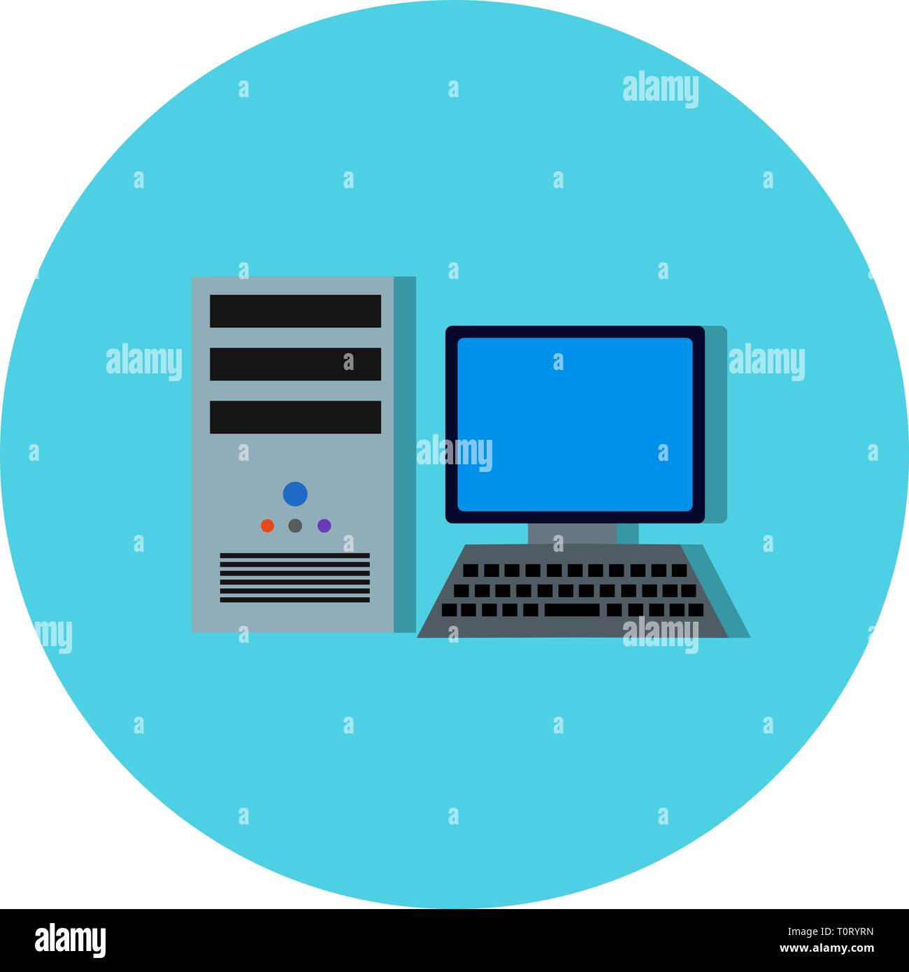 Illustration Computer Icon Stock Photo - Alamy