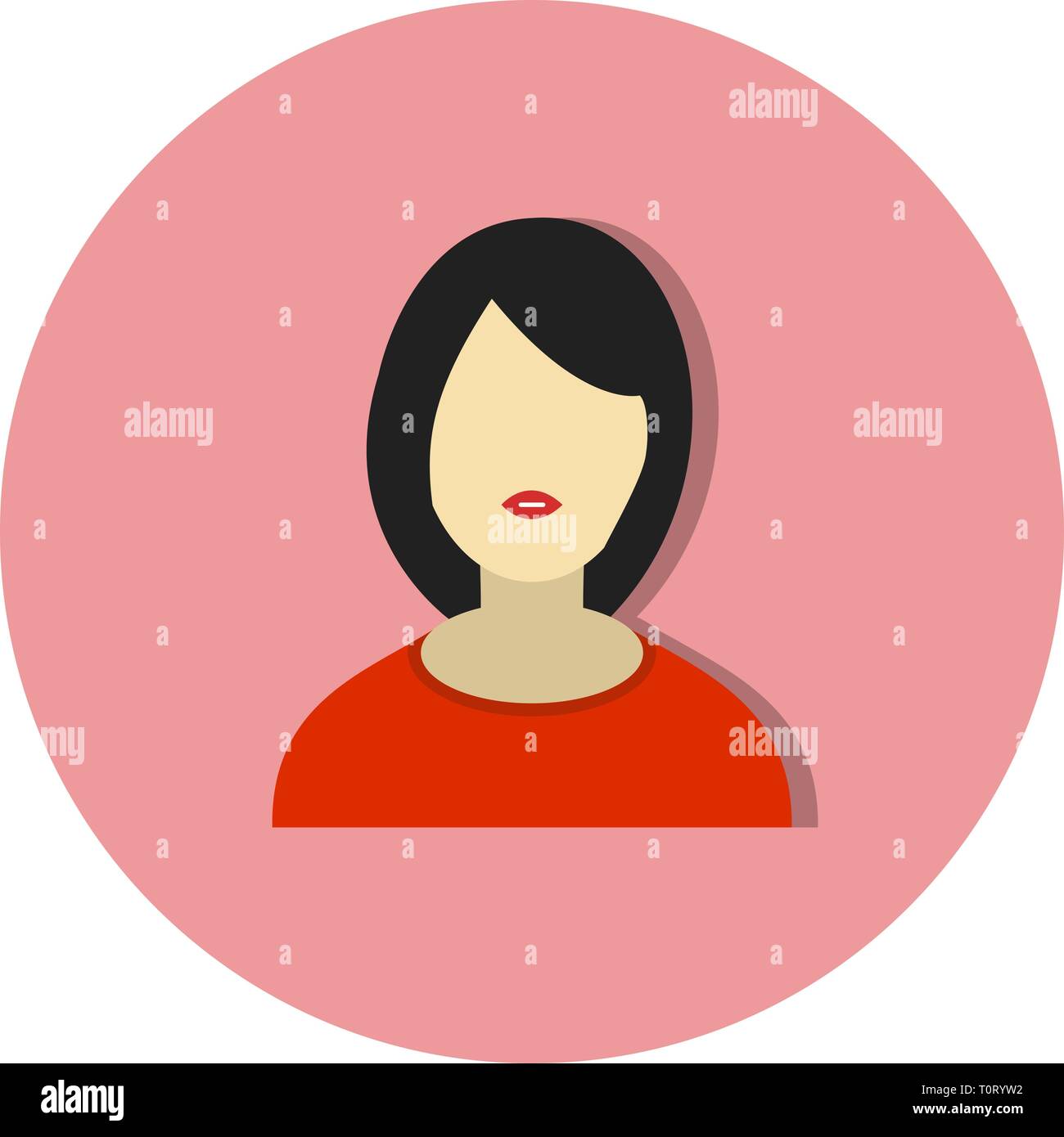 Illustration Female Avatar Icon Stock Photo - Alamy