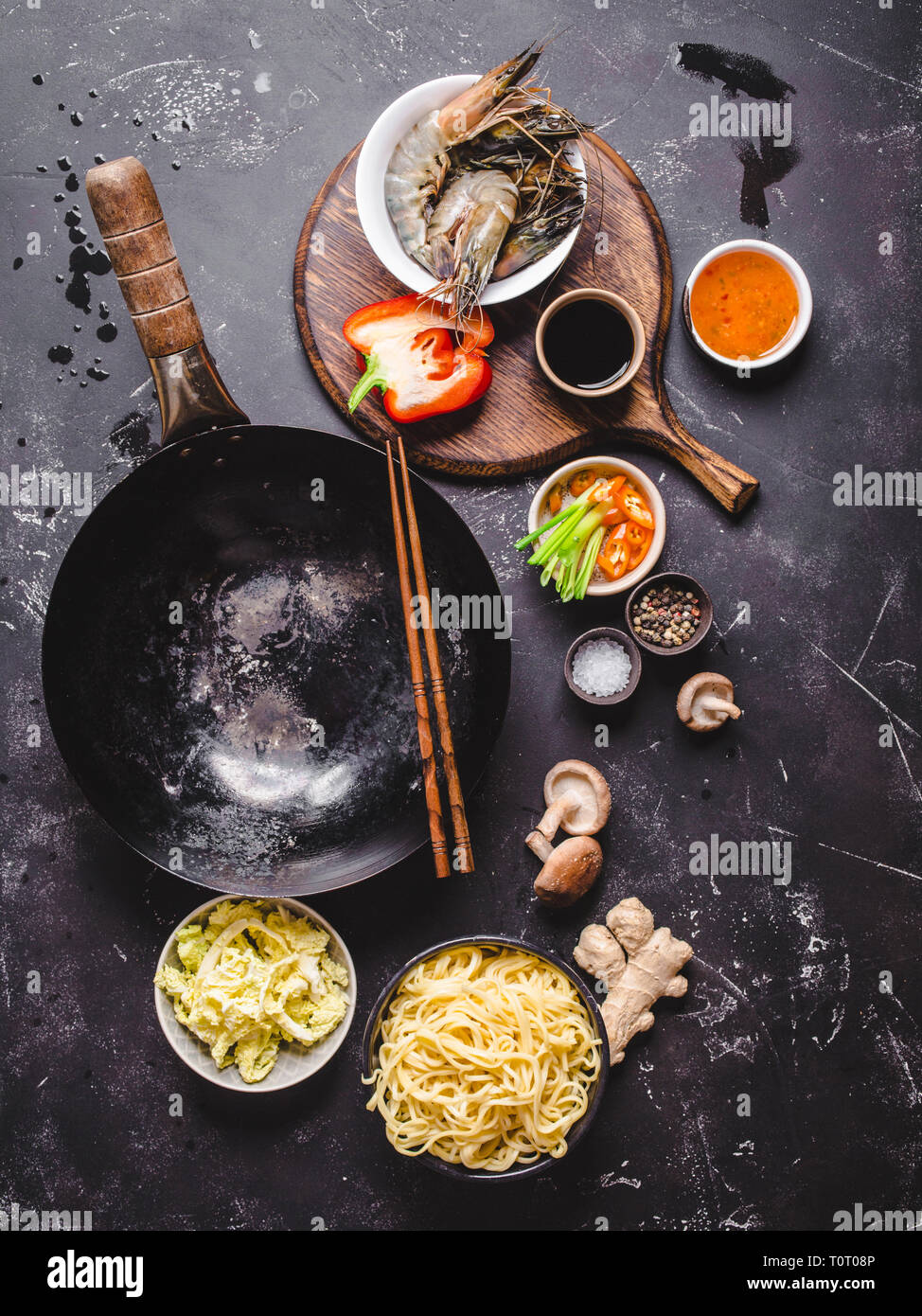 Asian food cooking concept Stock Photo - Alamy