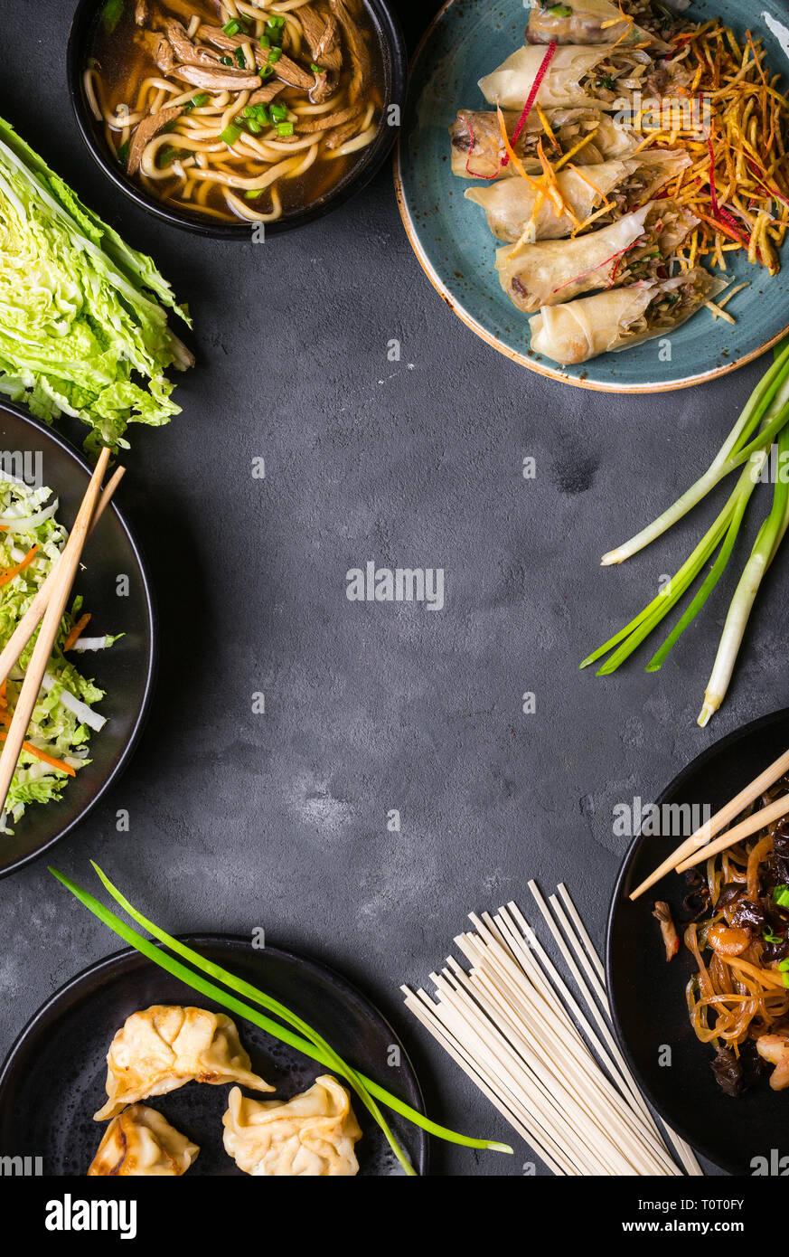 Chinese food background Stock Photo - Alamy