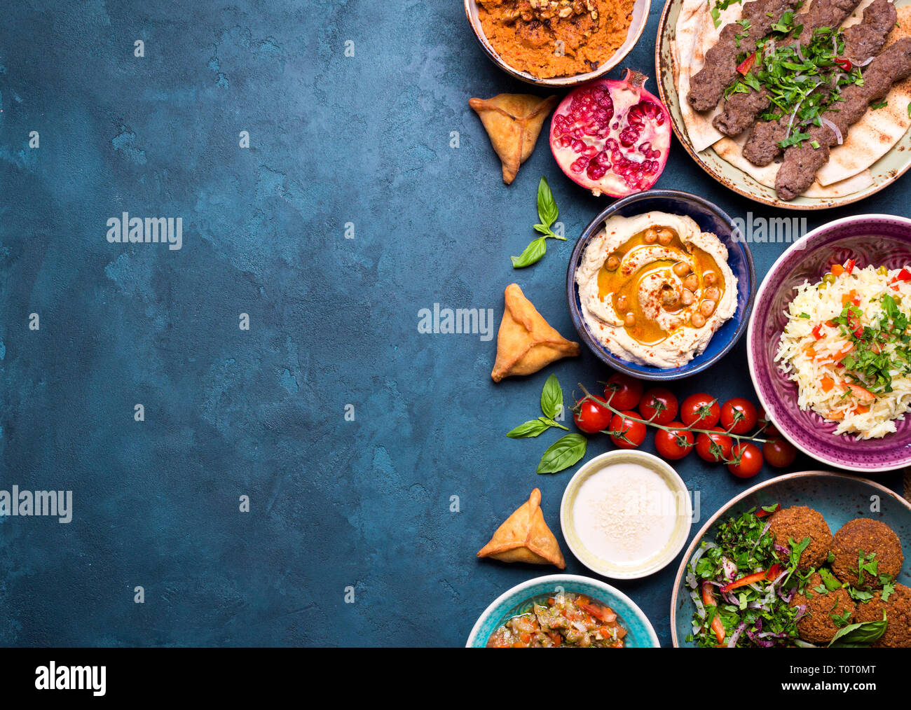 Arabic dishes background Stock Photo - Alamy