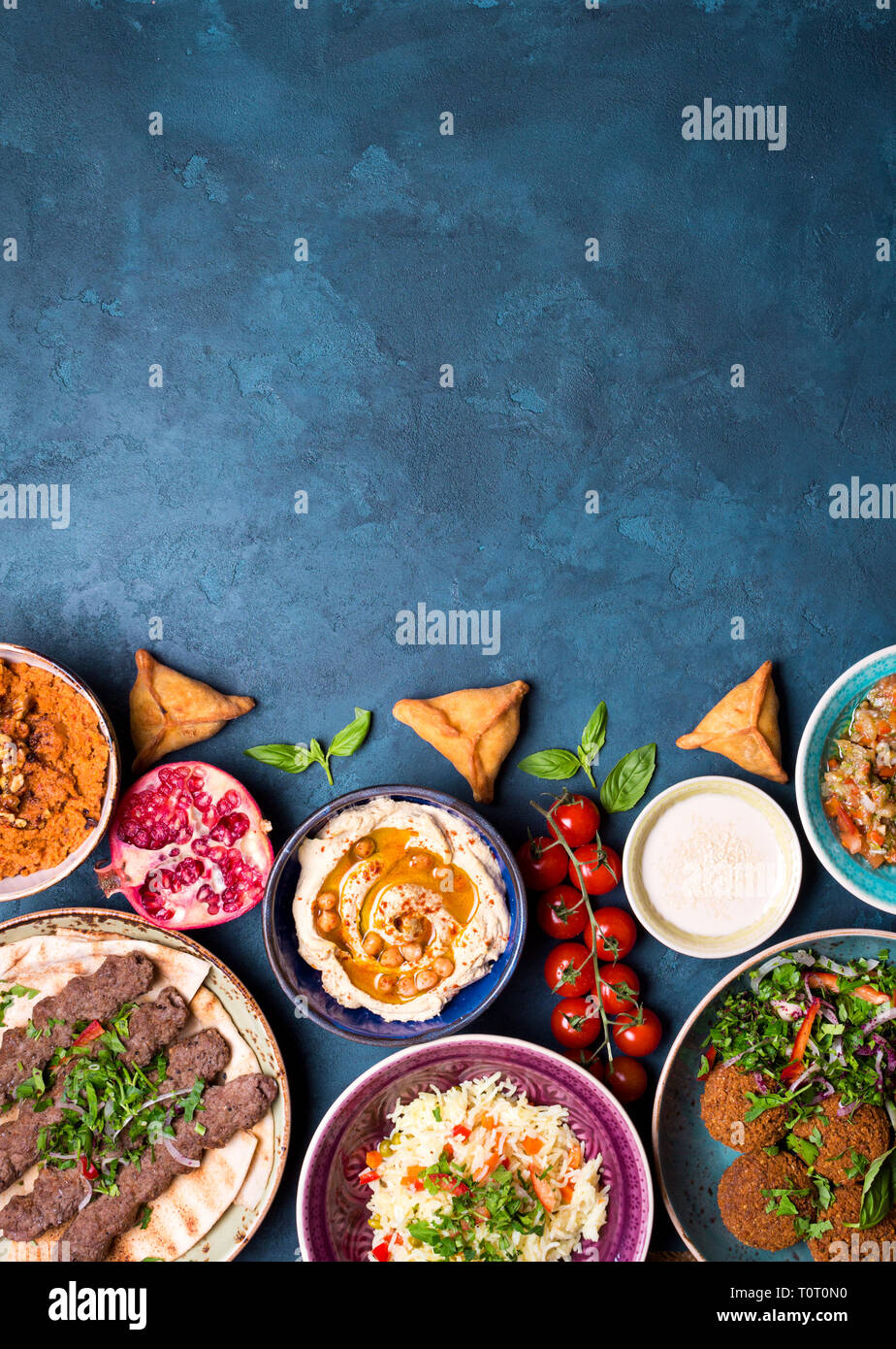 Arabic dishes background Stock Photo - Alamy