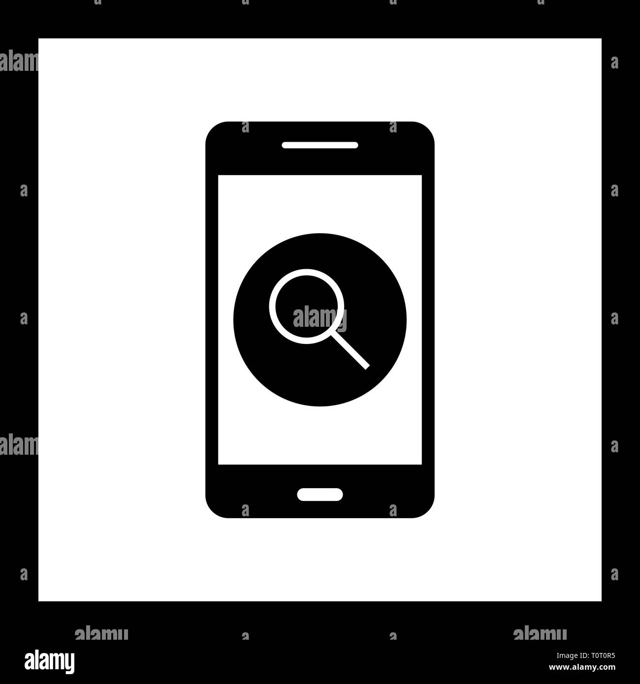 Illustration Search Mobile Application Icon Stock Photo - Alamy
