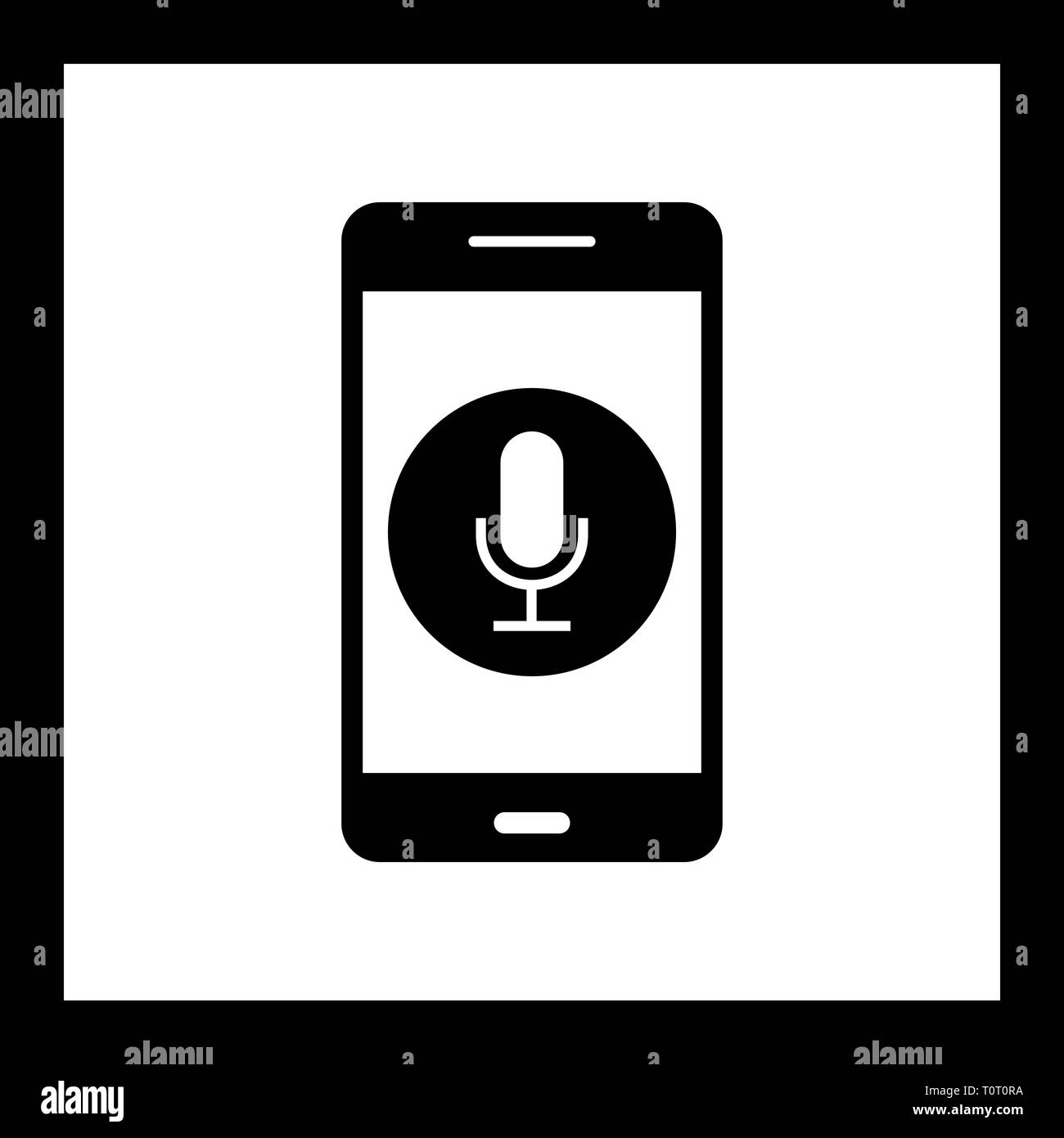 Illustration Microphone Mobile Application Icon Stock Photo - Alamy