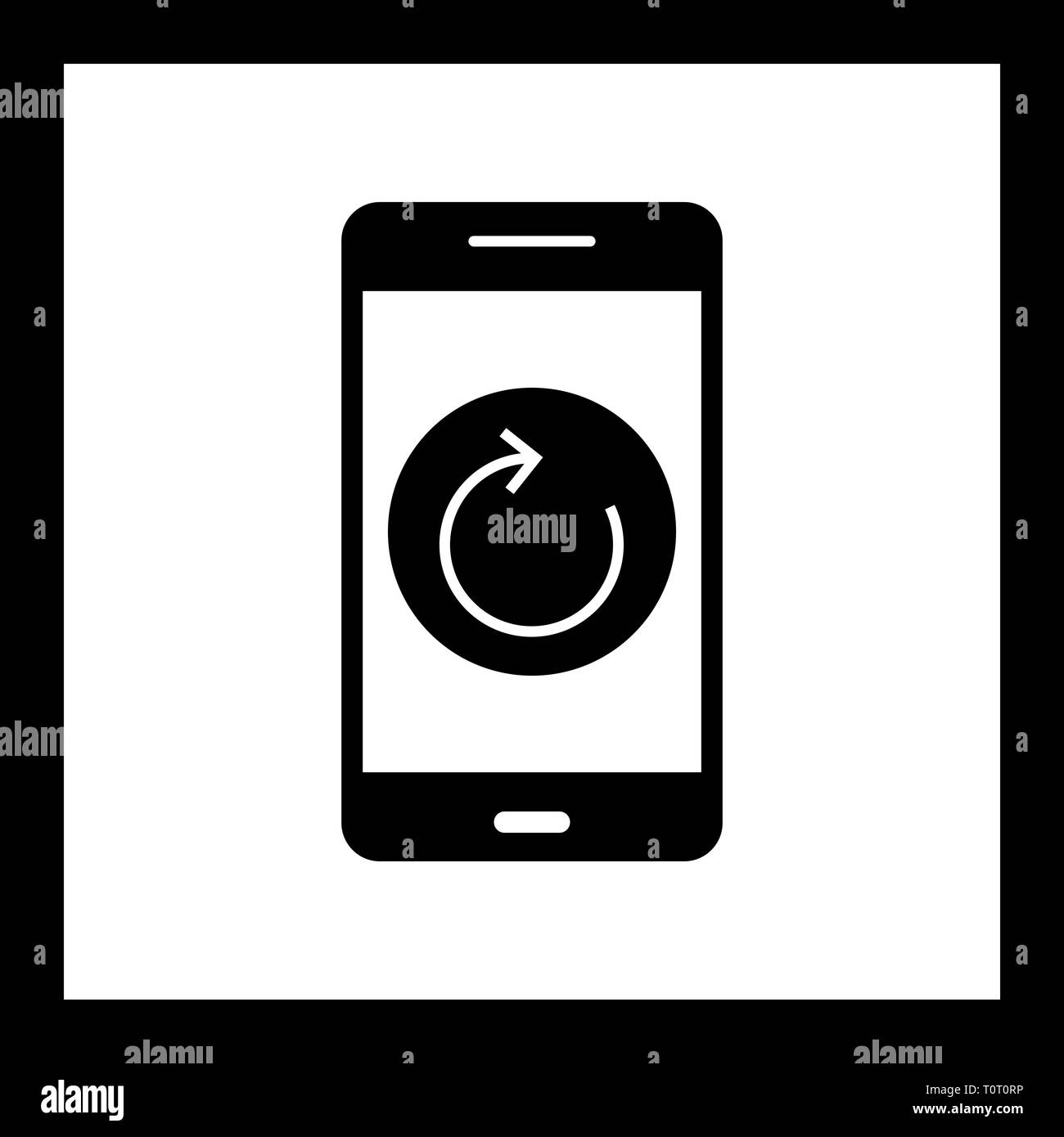 Illustration Reset Mobile Application Icon Stock Photo - Alamy
